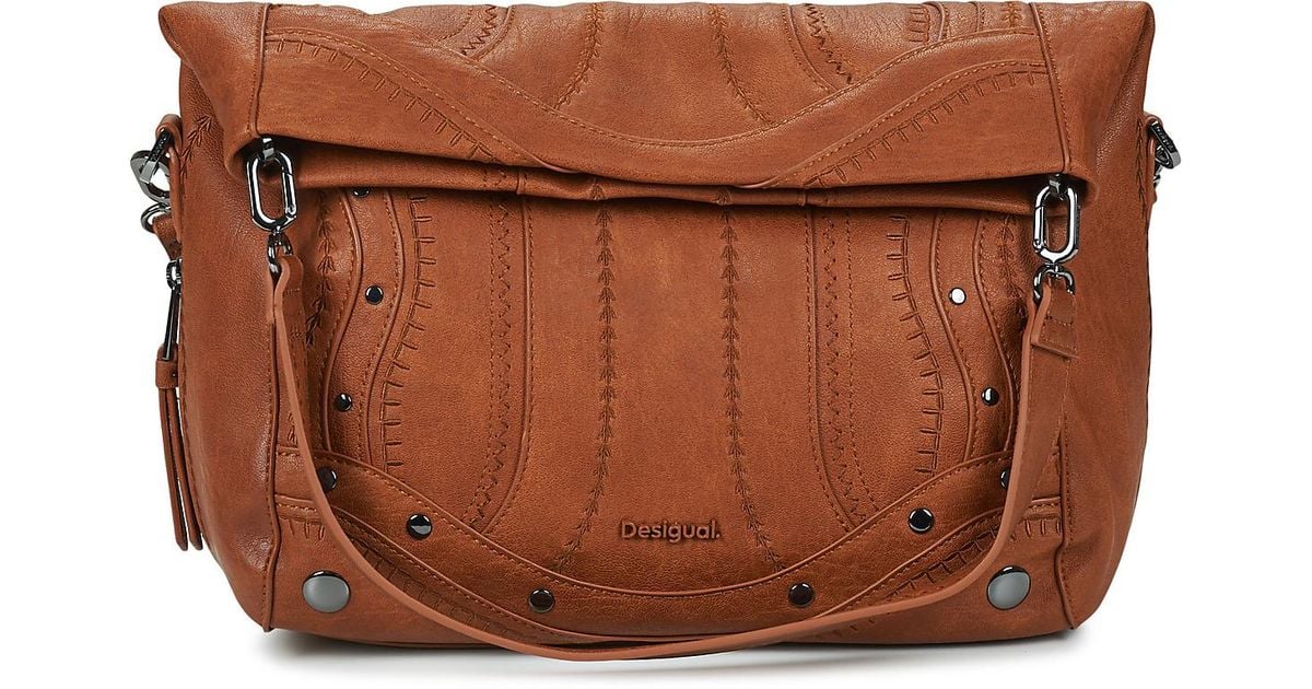 Desigual Shoulder Bag Embro Patch Loverty in Brown | Lyst UK