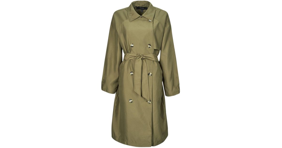 Vero Moda Trench Coat Vmdoreen in Green | Lyst UK
