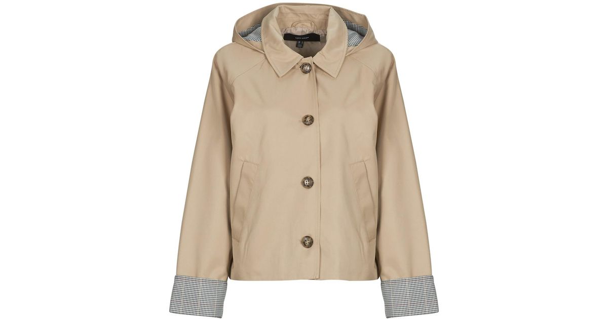 Vero Moda Trench Coat Vmwaleslydia in Natural | Lyst UK
