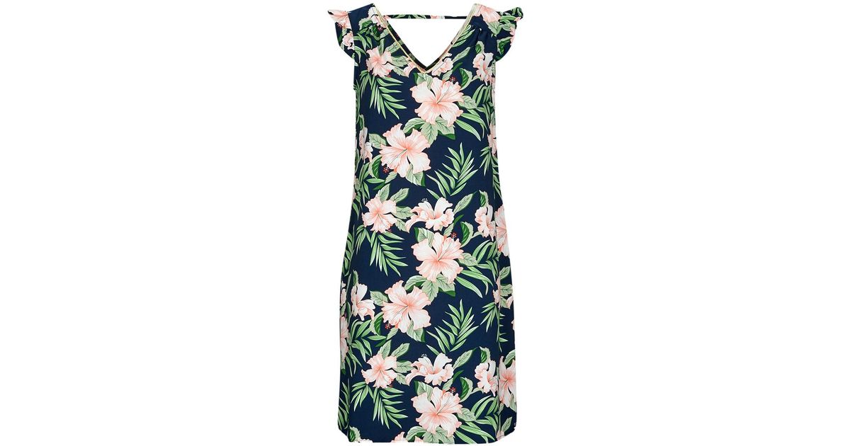 ONLY Dress Onlsylvie Fr Life S/s Frill Dress in Green | Lyst UK