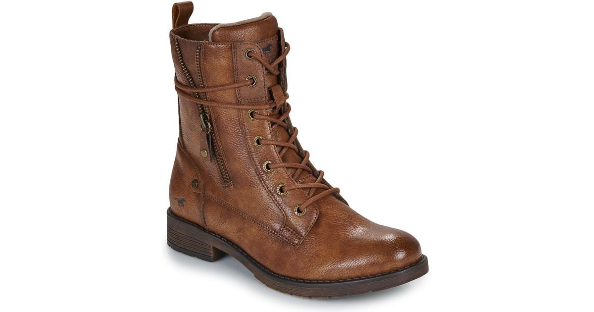 Mustang Mid Boots Elfi in Brown | Lyst UK