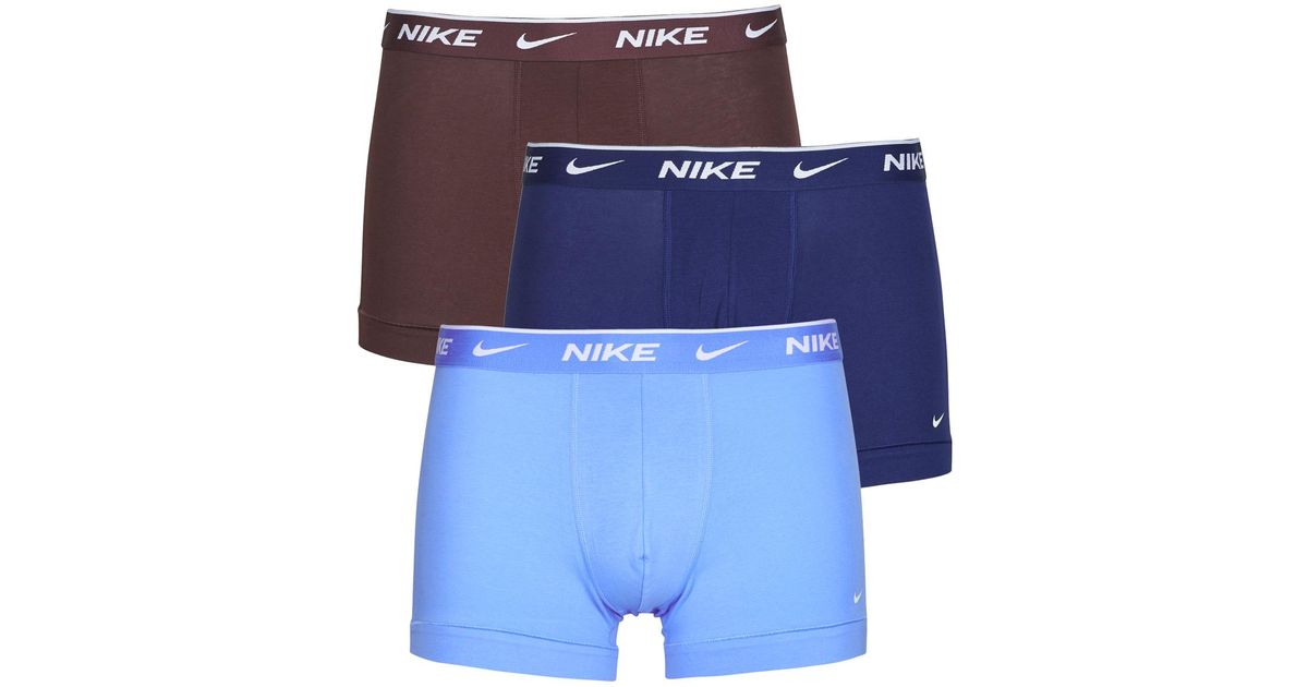 Nike Boxer Shorts Trunk 3pk in Blue for Men | Lyst UK