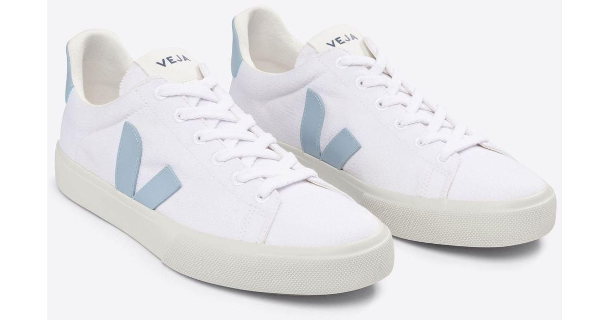 Veja Men's Campo Canvas White Steel in Blue for Men | Lyst