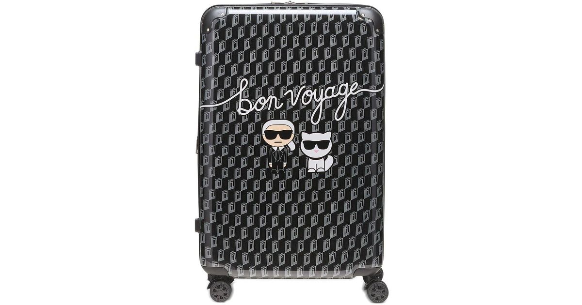 Karl Lagerfeld Bon Voyage 28in Expandable Spinner Hard Case in Black | Lyst
