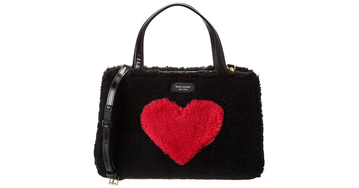 Kate Spade Sam Icon Intarsia Heart Small Tote in Red | Lyst UK