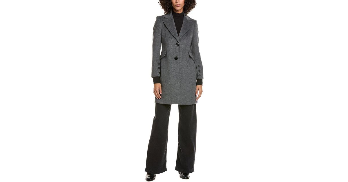 Sam Edelman Walker Wool-Blend Coat in Grey | Lyst UK