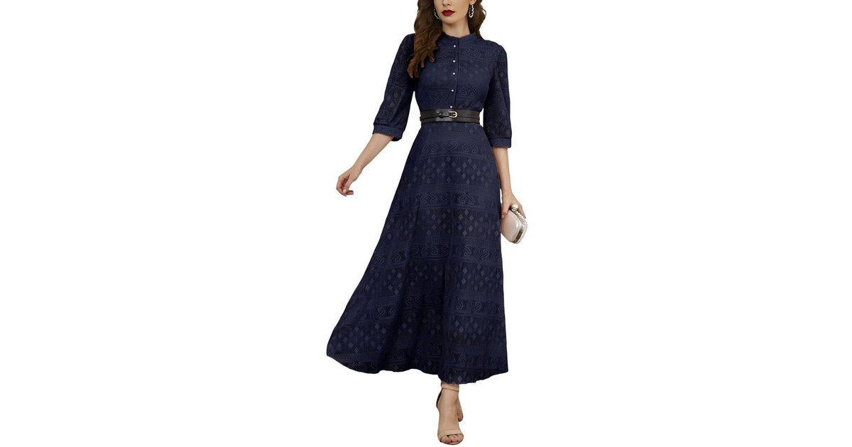 COLON DIANA Maxi Dress in Blue | Lyst UK