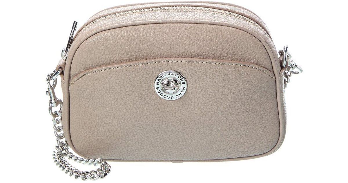 Marc Jacobs Signet Turnlock Leather Camera Bag in Gray | Lyst