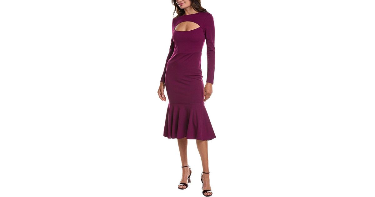 Bebe Midi Dress in Purple | Lyst