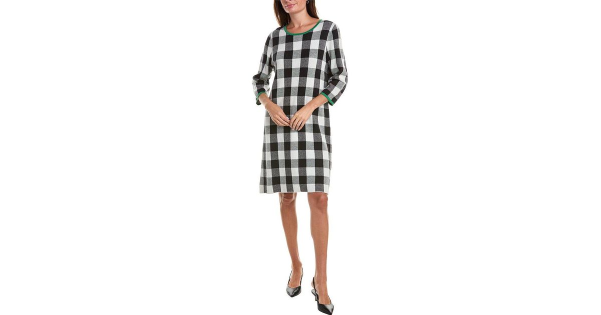 Sara Campbell The Gingham Cashmere-Blend Sweaterdress | Lyst