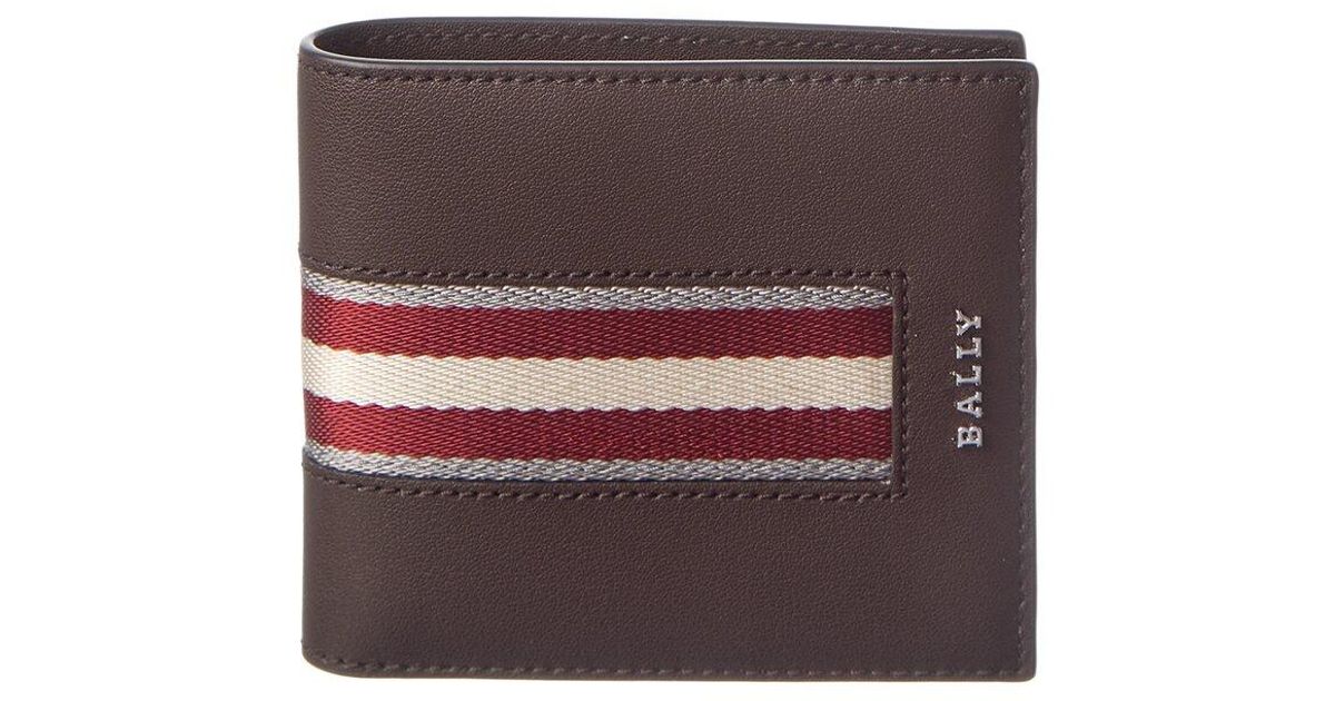 Bally Hasai Leather Bifold Wallet in Brown for Men | Lyst UK