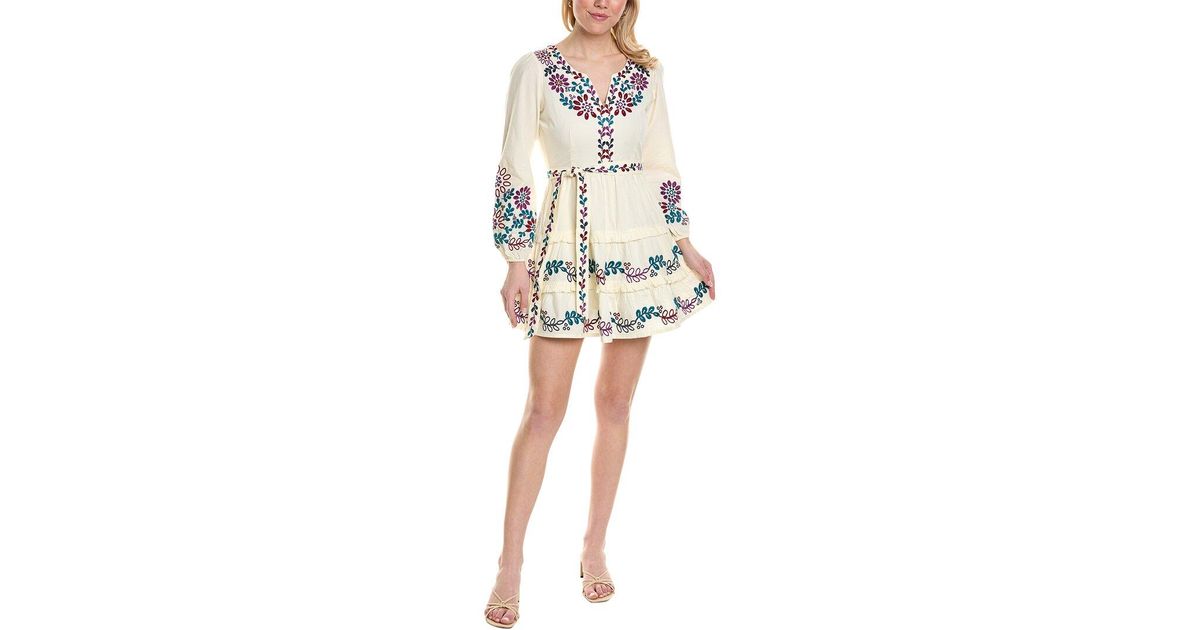 Roberta Roller Rabbit Veda Embroidered Naema Dress in White | Lyst