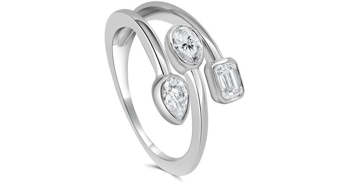 Sabrina Designs 14K 0.63 Ct. Tw. Diamond Bypass Ring in White | Lyst