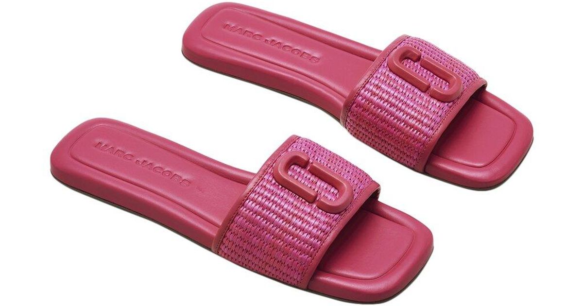 Marc Jacobs The J Marc Leather Sandal in Pink | Lyst
