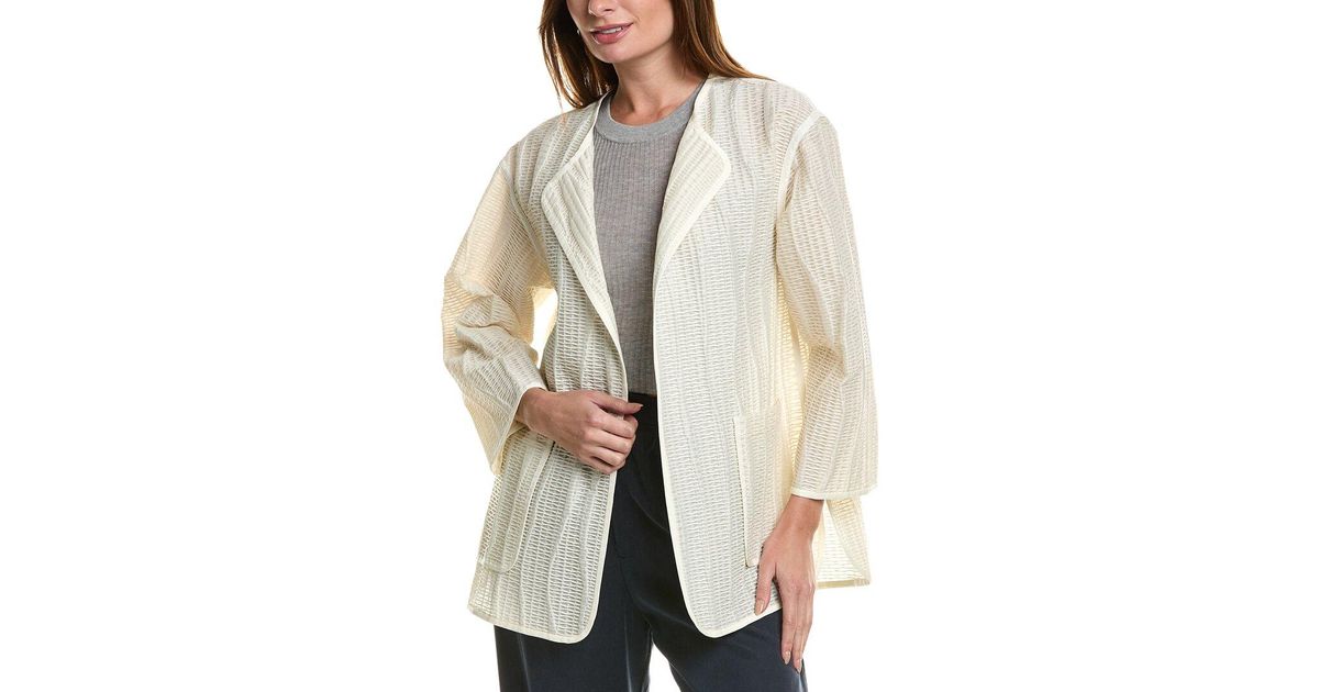 Lafayette 148 New York Reversible Hopkins Jacket in Natural | Lyst