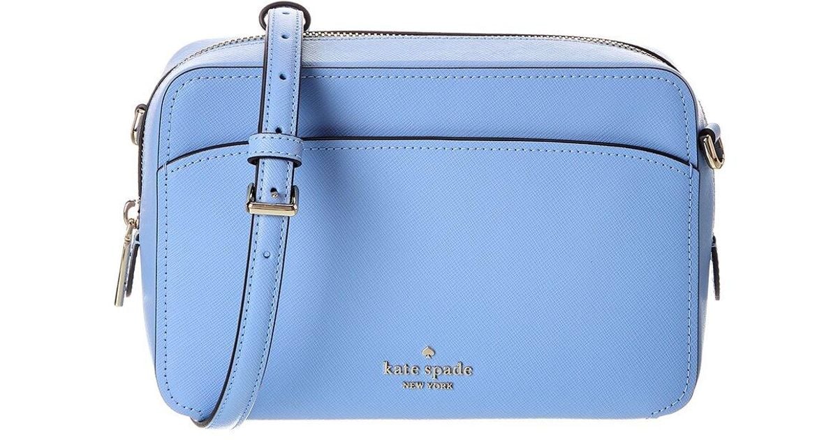 Kate Spade Lauryn Leather Camera Bag in Blue | Lyst