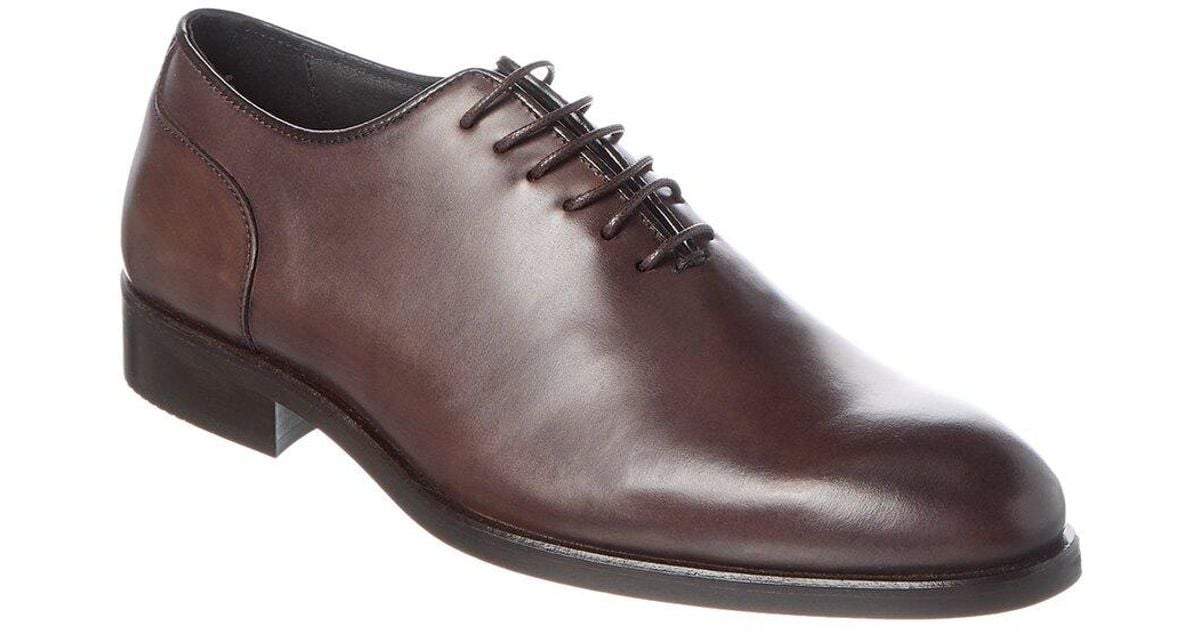 Reiss Bay Leather Whole Cut Shoe in Brown for Men | Lyst