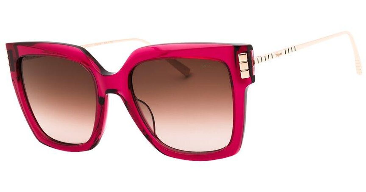 Chopard Sch353M 54Mm Sunglasses in Red | Lyst UK