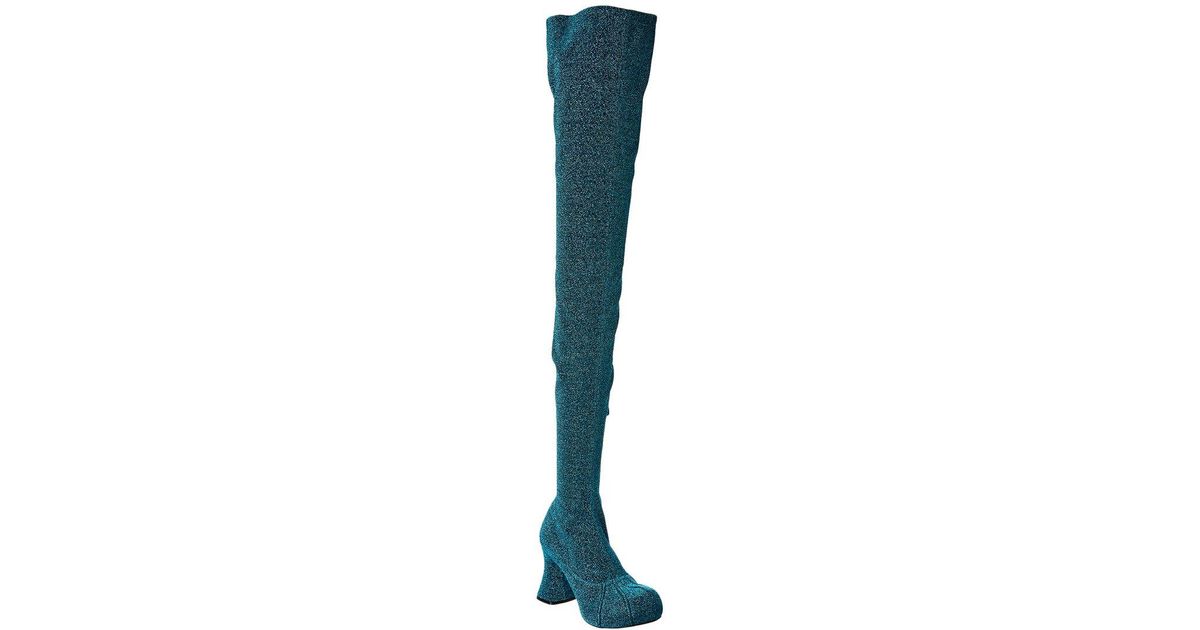 Stella McCartney Groove Over-The-Knee Boot in Blue | Lyst