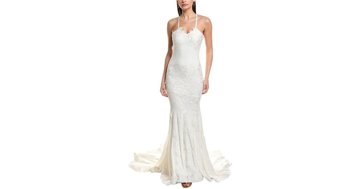 Issue New York Lace Gown in White | Lyst UK