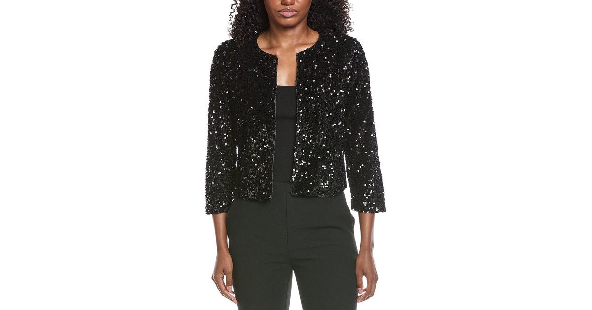 Walter Baker Rowan Sequin Jacket in Black | Lyst
