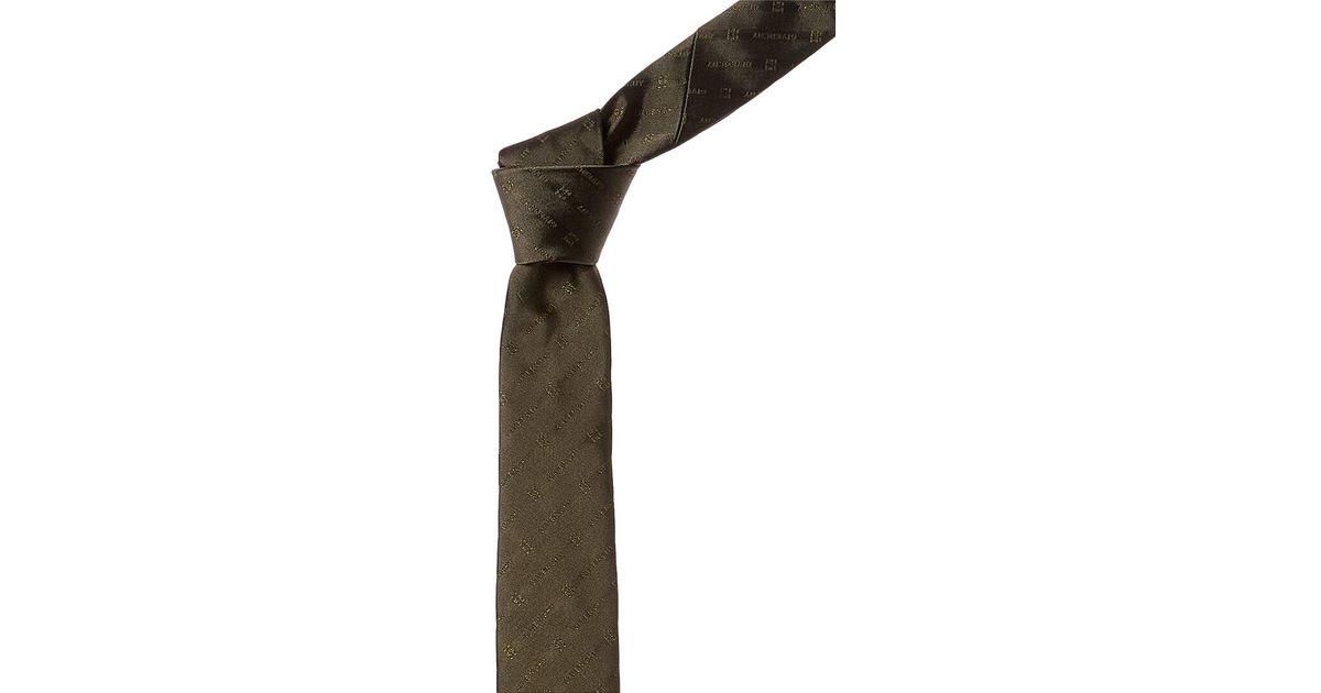 Givenchy Greyish Diagonal Logo Silk Tie in Gray for Men | Lyst