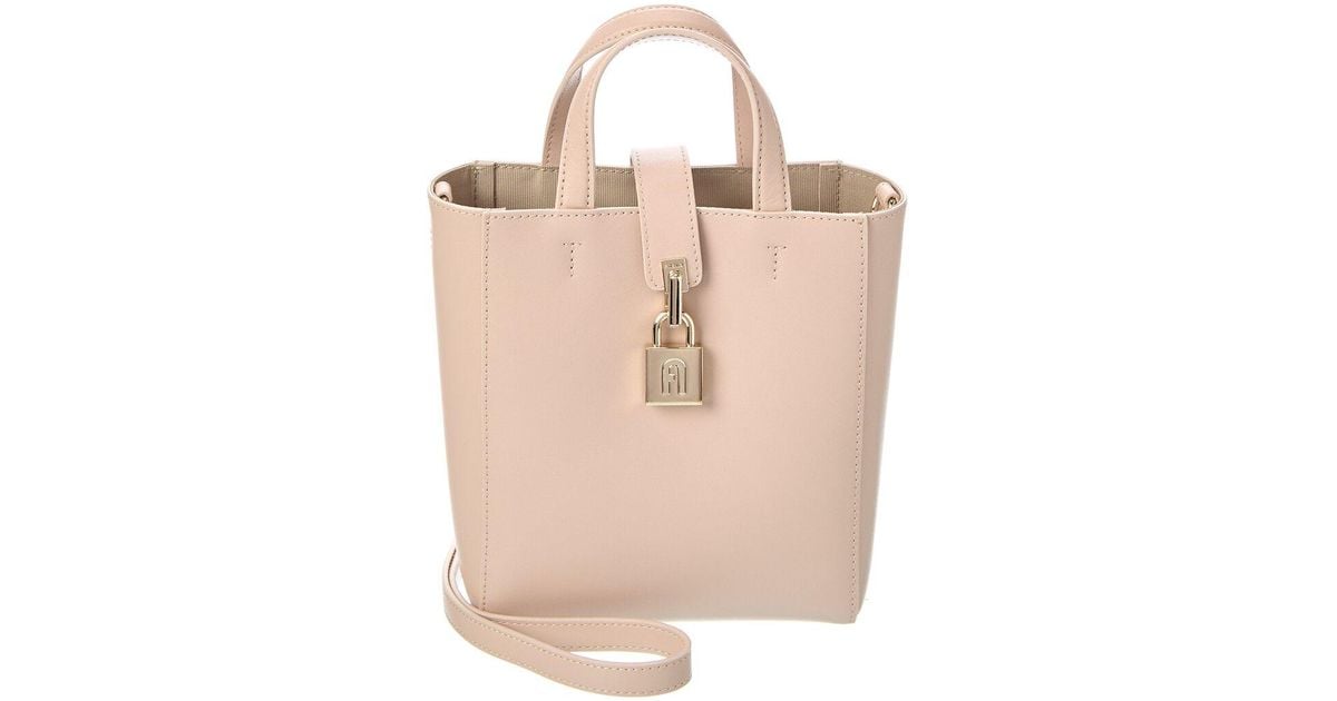 Furla Artemis Mini Vertical Tote in Natural | Lyst