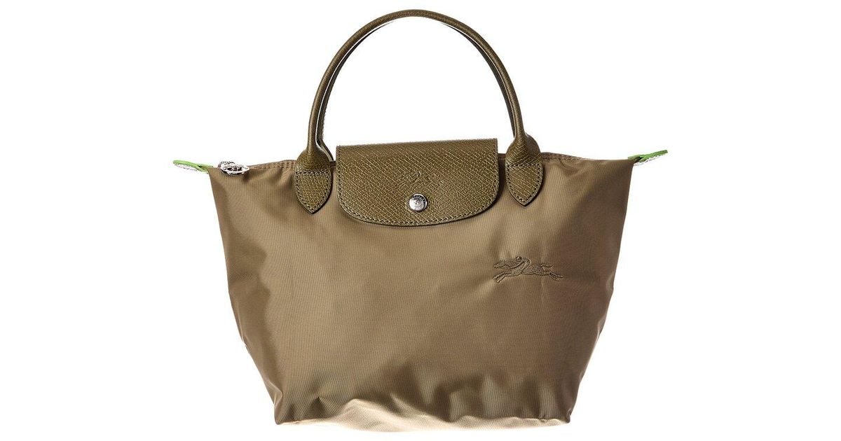 Longchamp Le Pliage Large Nylon Top Handle Tote in Brown | Lyst UK