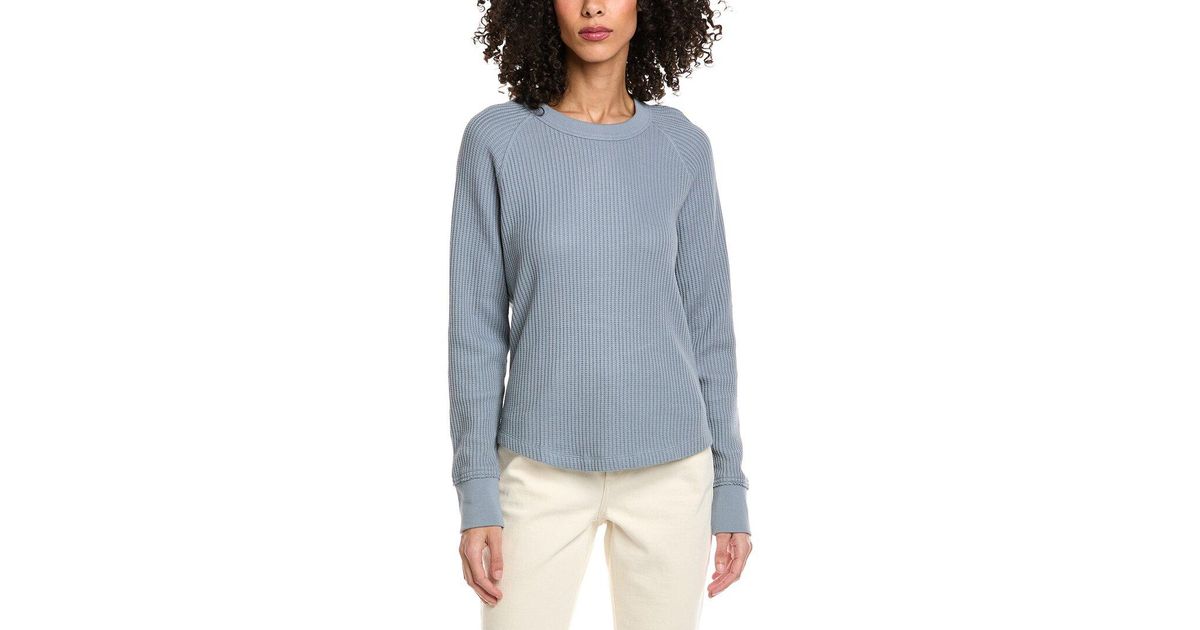 Faherty Legend Waffle Layering Crew in Blue | Lyst