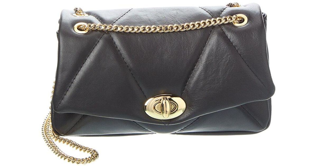 Persaman New York Sage Leather Shoulder Bag in Gray | Lyst