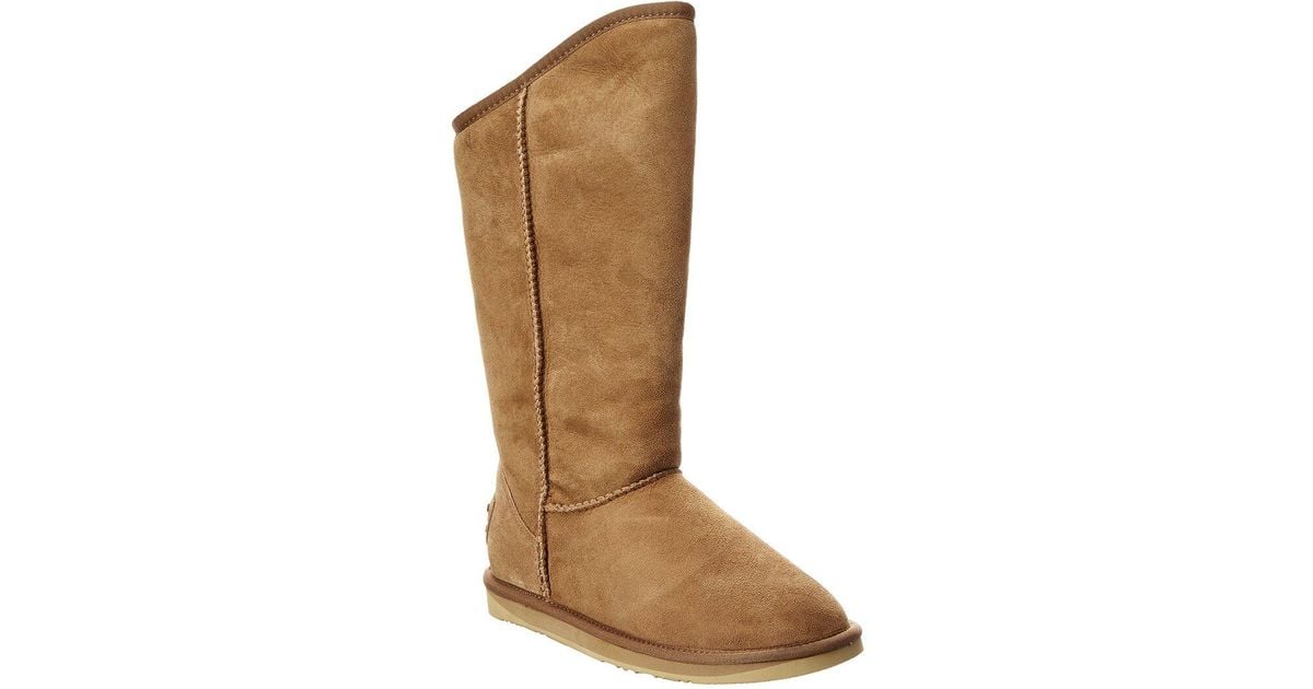 Australia Luxe Cosy Tall Suede Boot in Brown | Lyst