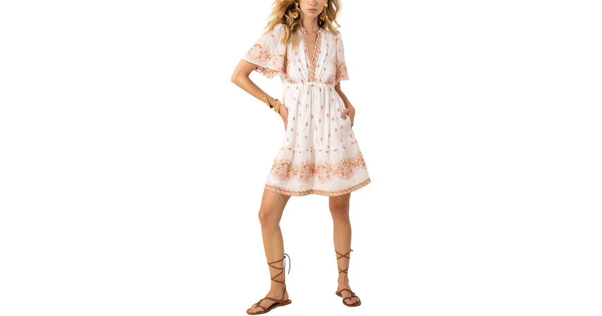 Hale Bob Milan Mini Dress in Natural | Lyst UK