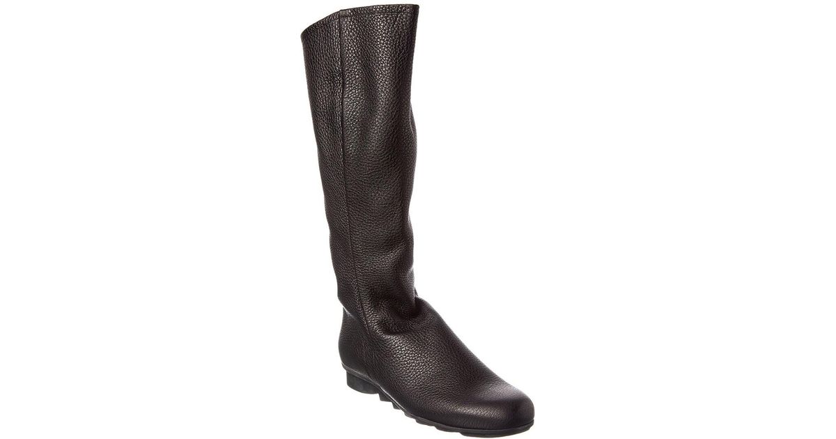Arche Biboth Leather Knee-High Boot in Black | Lyst
