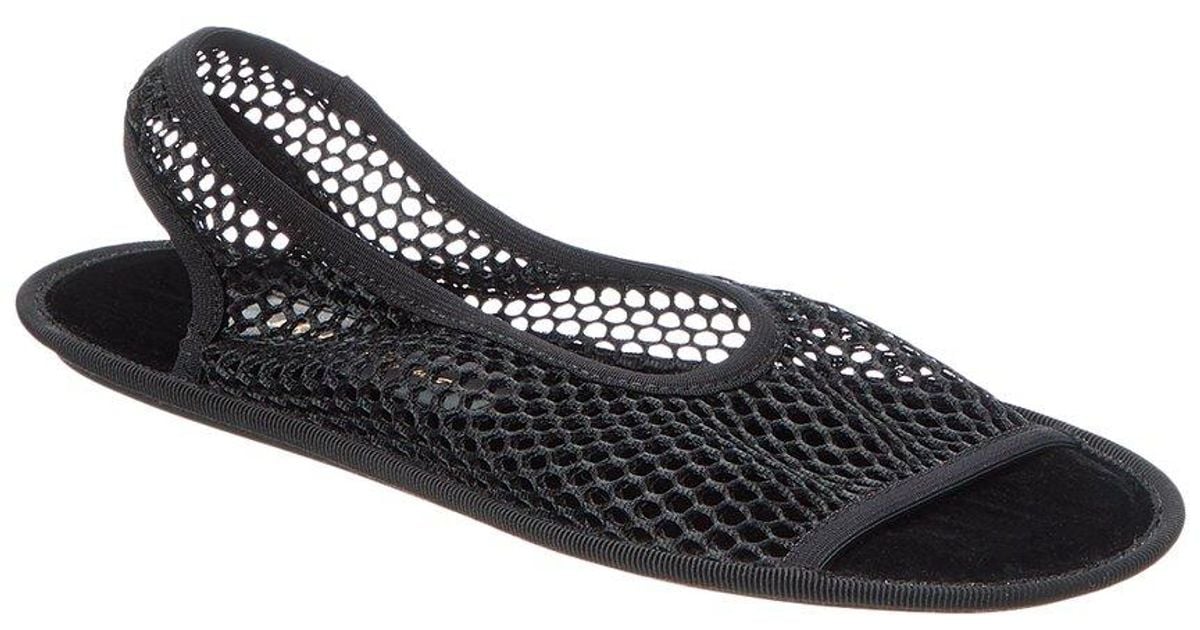 Ferragamo Mesh Sandal in Black | Lyst