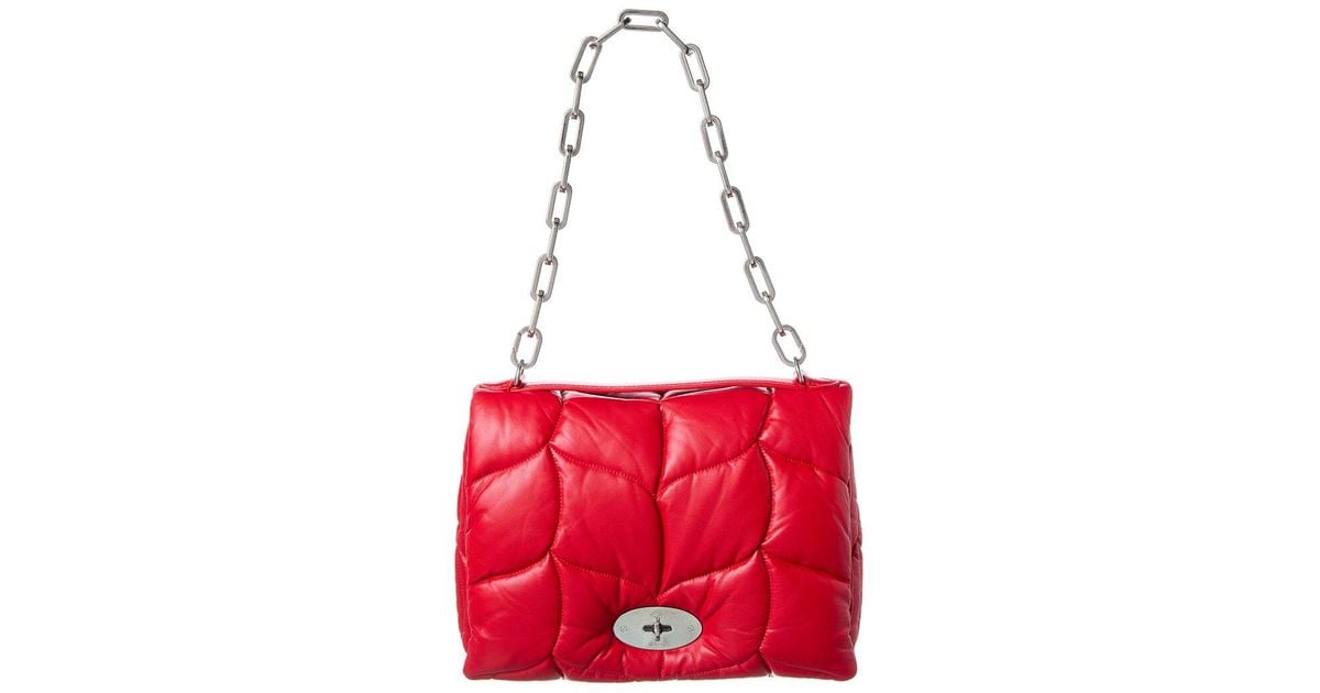 Mulberry Softie Leather Shoulder Bag in Red | Lyst