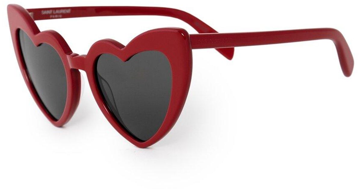 Saint Laurent Sl181 54Mm Sunglasses in Red | Lyst UK