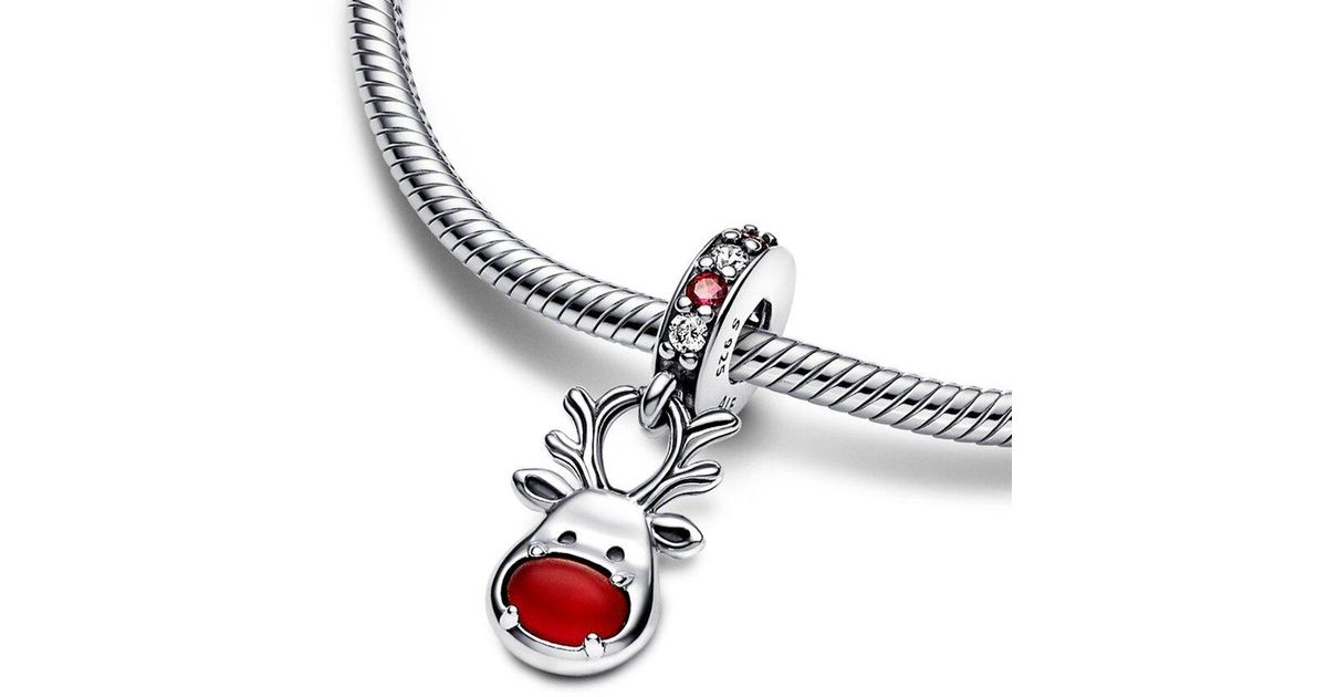PANDORA Moments Dangle Charm in Metallic | Lyst UK