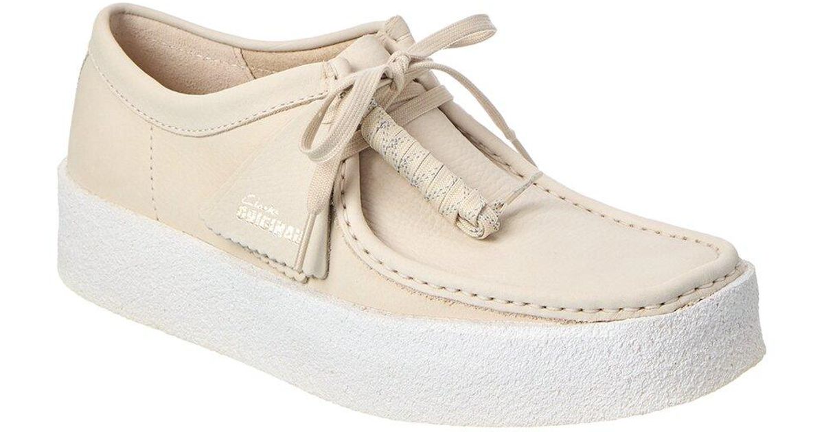 Clarks Originals Wallabee Cup Leather Platform Sneaker in White for Men ...