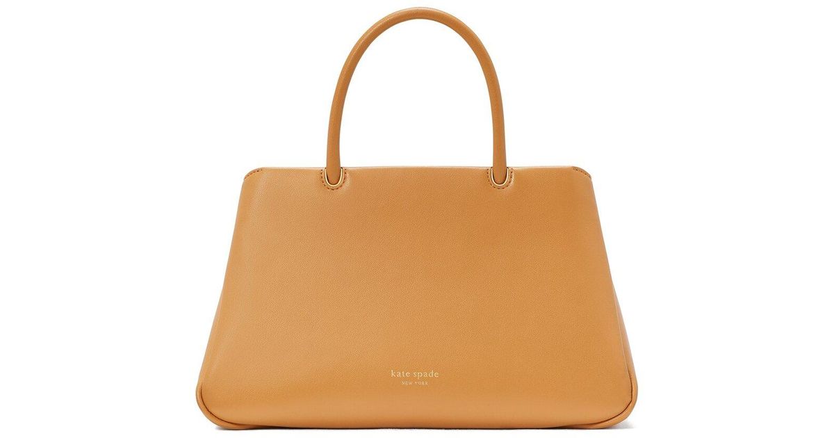Kate Spade Grace Fine Grain Leather Medium Satchel in Brown | Lyst
