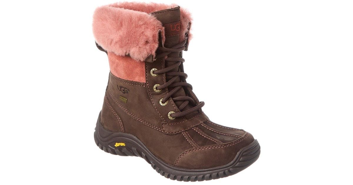 UGG Adirondack Ii Leather & Shearling Boot in Brown | Lyst