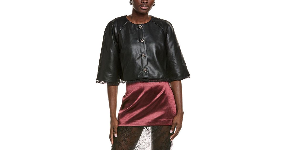 Endless Rose Cropped Jacket in Black | Lyst UK