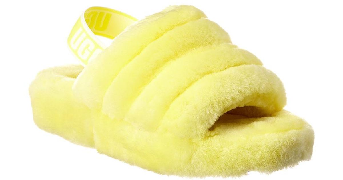 UGG Fluff Yeah Slides Shoes in Yellow Lyst