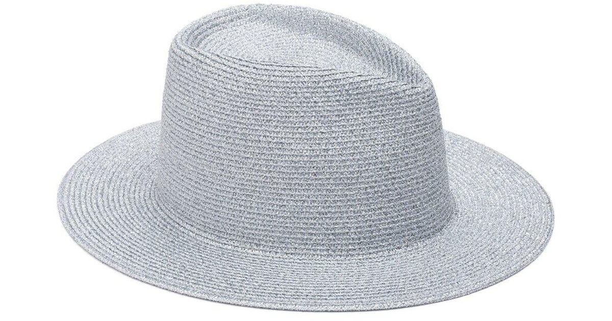 Eugenia Kim Blaine Metallic Straw Hat in Gray | Lyst