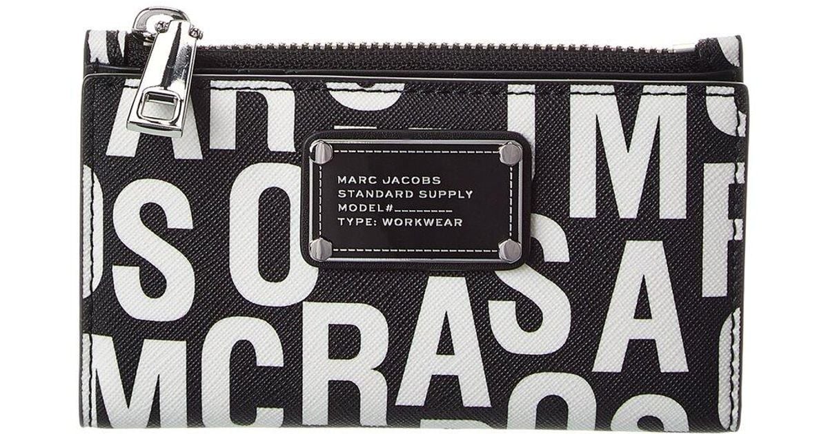 Marc Jacobs Medium Flat Wallet in Black | Lyst UK