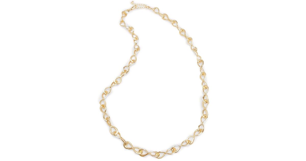 Saachi Infinity Link Collar Necklace in Metallic | Lyst