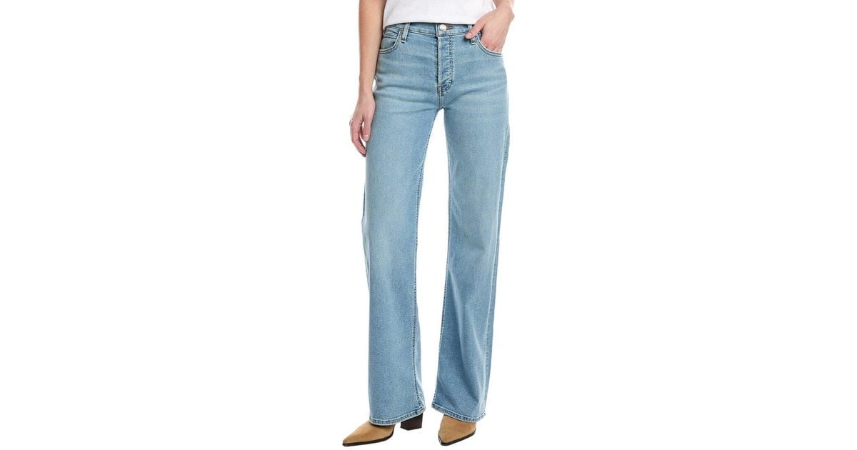 Hudson Jeans Rose High-Rise Oak Wide Leg Jean in Blue | Lyst UK