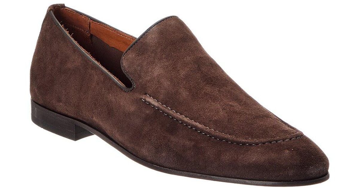 Donald J Pliner Tristan Soft Suede Loafer in Brown for Men | Lyst UK