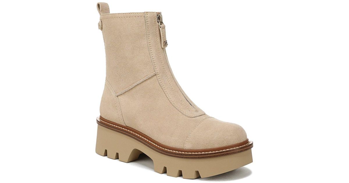Sam Edelman Cooper Leather Boot in Natural | Lyst UK