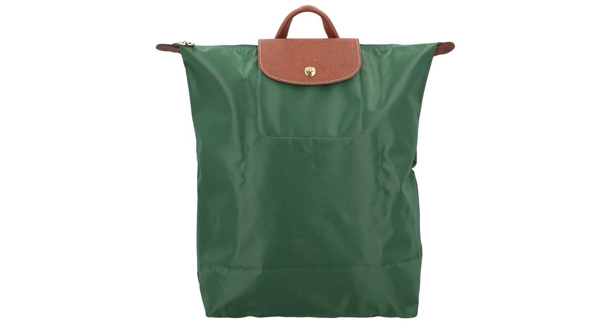 Longchamp Le Pliage Original Medium Canvas Backpack in Green | Lyst