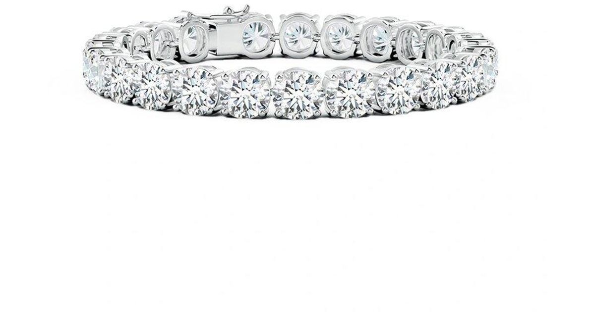 Lab Grown Diamonds 14K 26.00 Ct. Tw. Lab-Grown Diamond Bracelet in ...